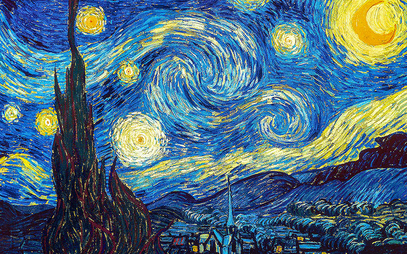 Van Gogh Yıldızlı Gece Tablosu - Van Gogh Tabloları - Ünlü Ressamların ...